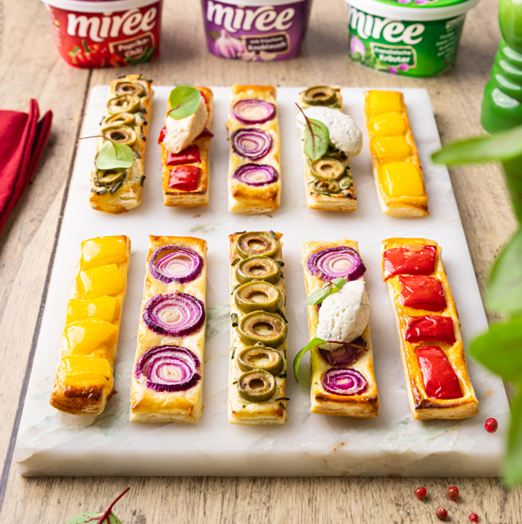 Bunte Blätterteigstreifen - miree